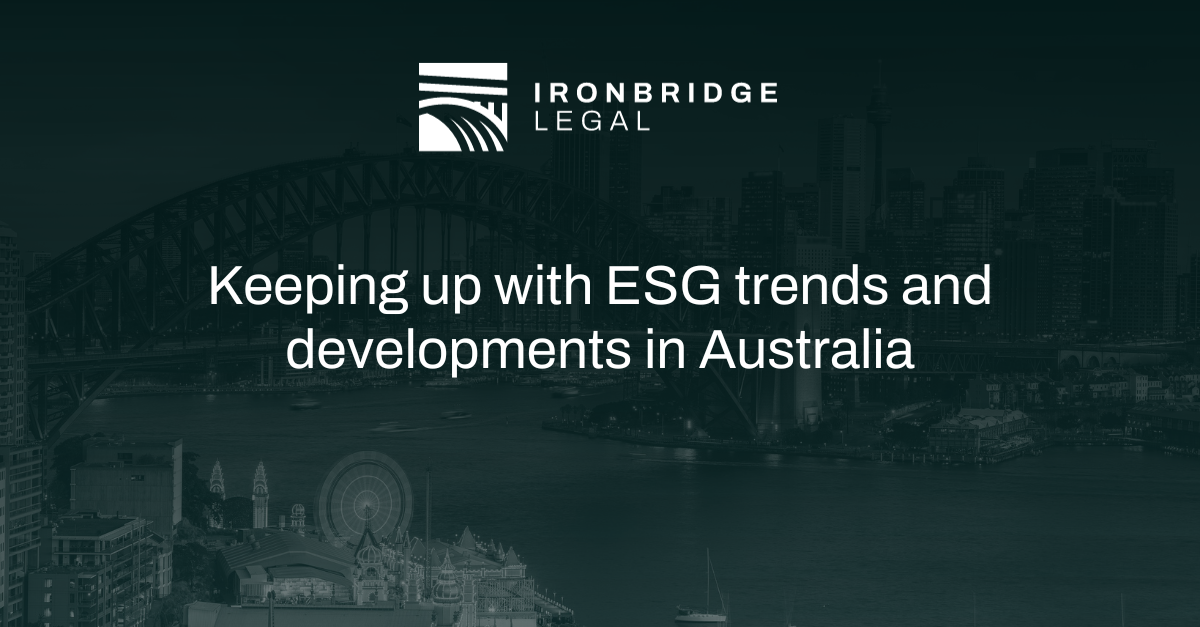 Keeping Up with ESG Trends and Developments in Australia - Global ...